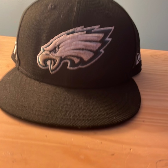 New Era | Accessories | New Era Philadelphia Eagles Black And White Adjustable Flat Brimmed Hat ...